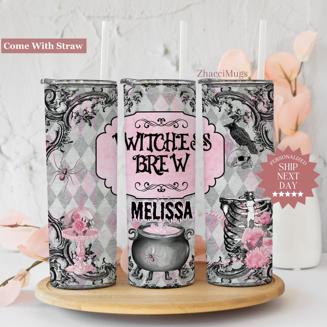 Personalized Witches Brew Tumbler, Custom Halloween Gift, Witchcraft ...