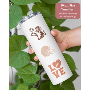 Football Mom Tumbler Personalized, Football Mama 20oz Cup With Straw ...