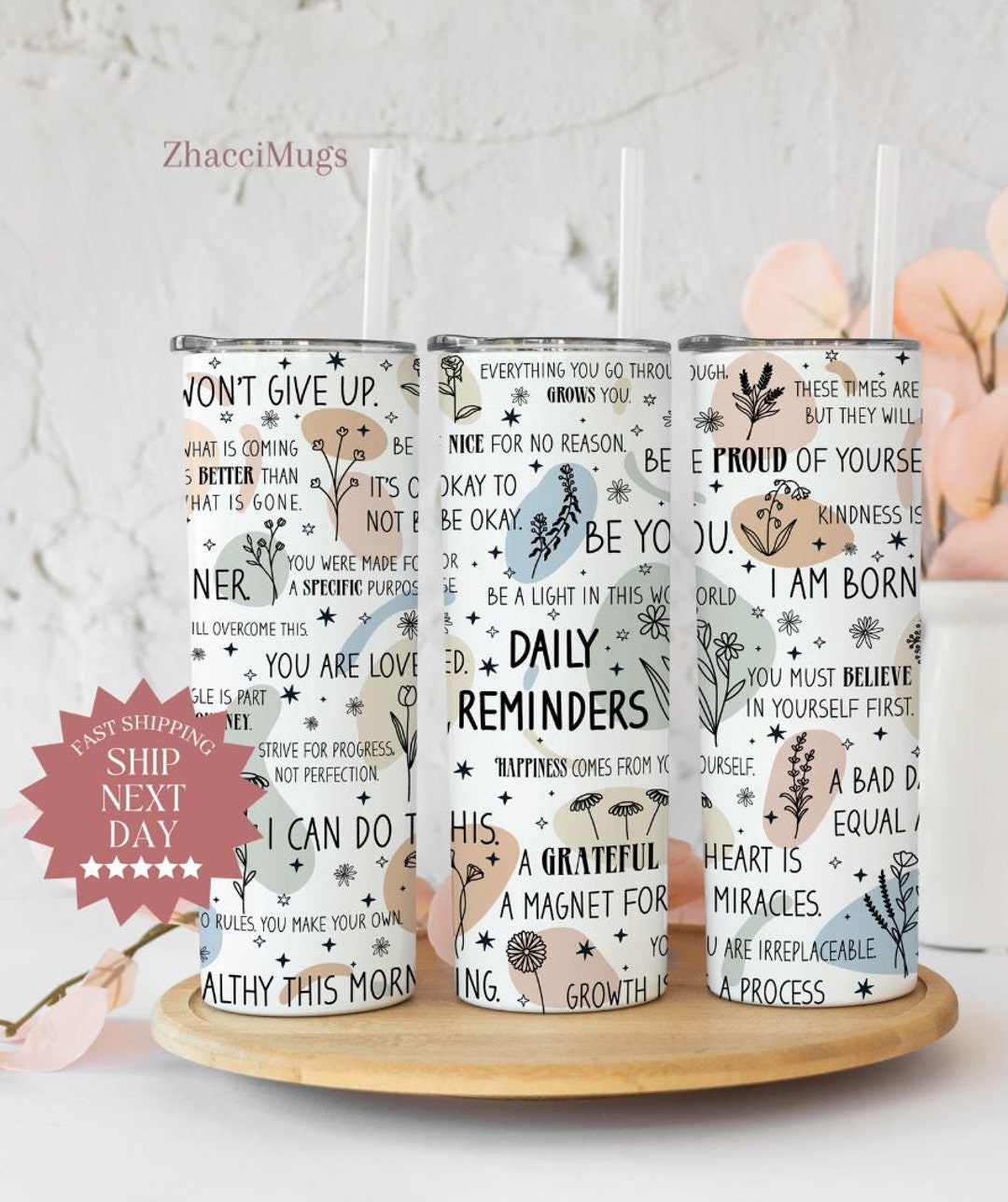 Daily Reminders, Mental Health Awareness Tumbler ,daily Reminder ...