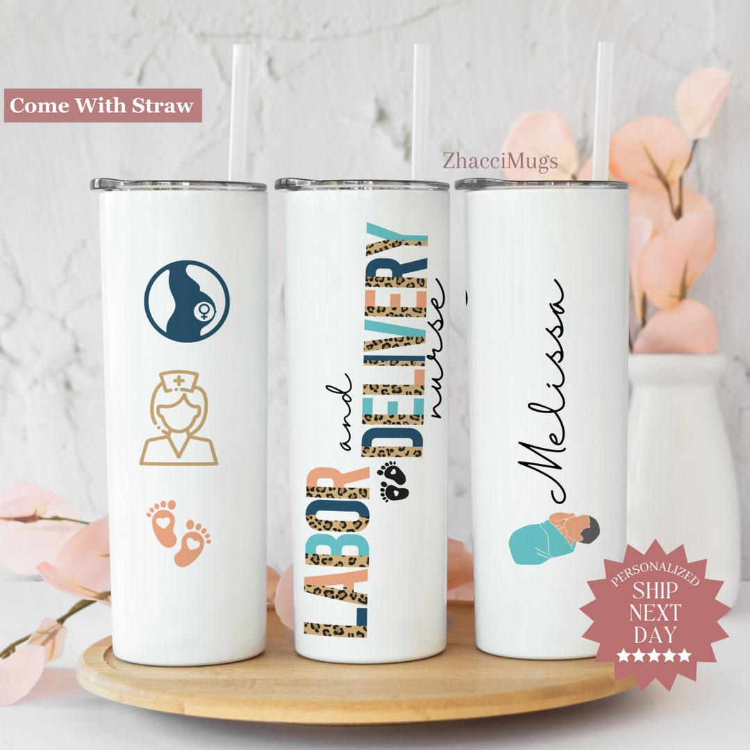 Vaso de enfermera de parto y parto, vaso de enfermera L y D, regalo de ...