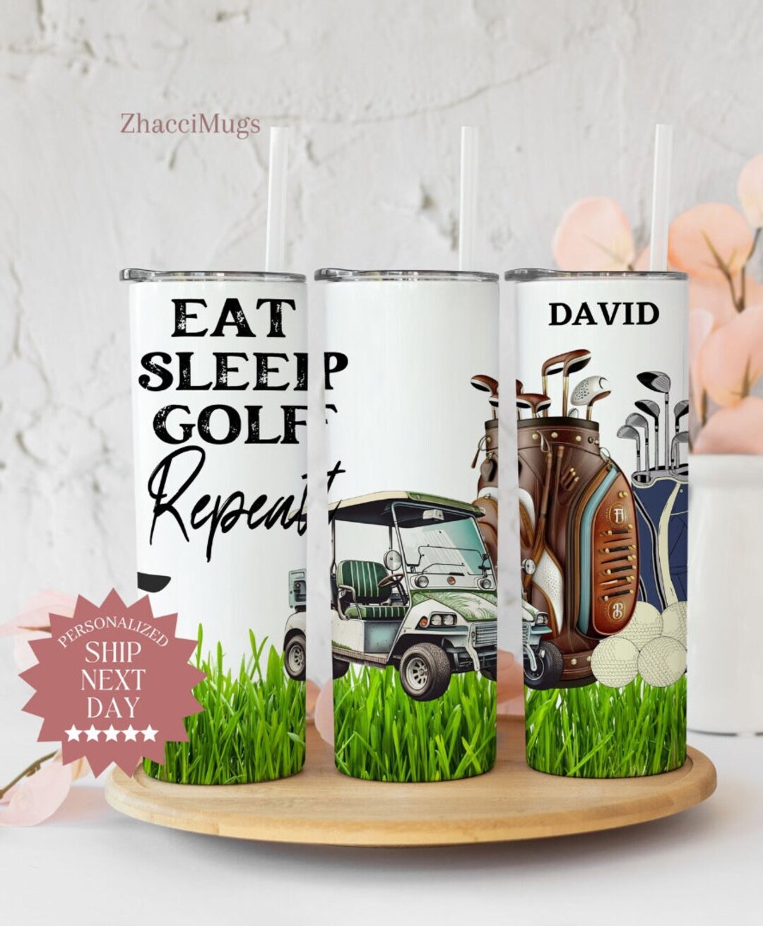 Personalized Golf Tumbler, Customized Golfer Gift, Golf Gift for Him ...