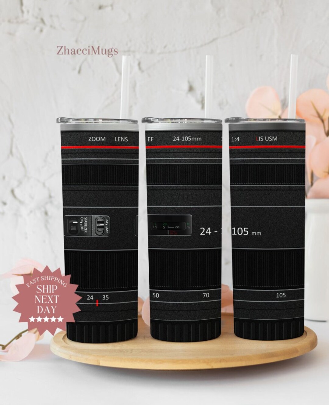 Photographer Camera Lens Tumbler, Photographer Gifts for Women Men ...