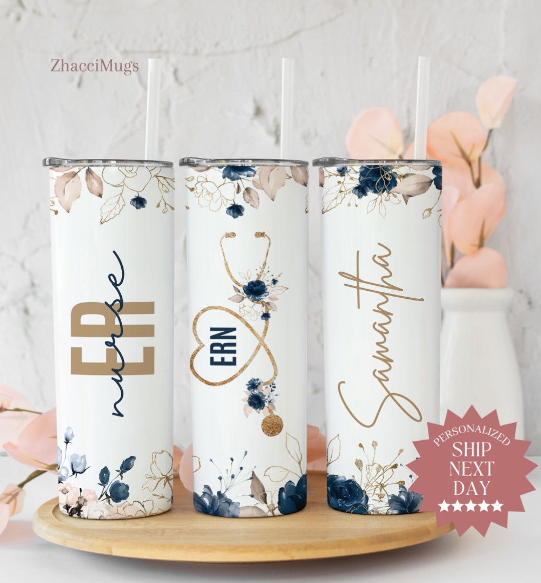 Emergency Room Nurse Tumbler Personalized, ER Nurse Custom Cup With ...