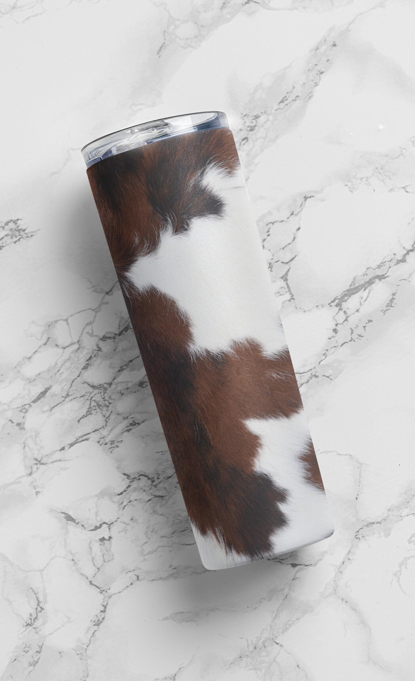 Personalized Cow Print Tumbler, Western Cow Print Travel Cup Gift ...