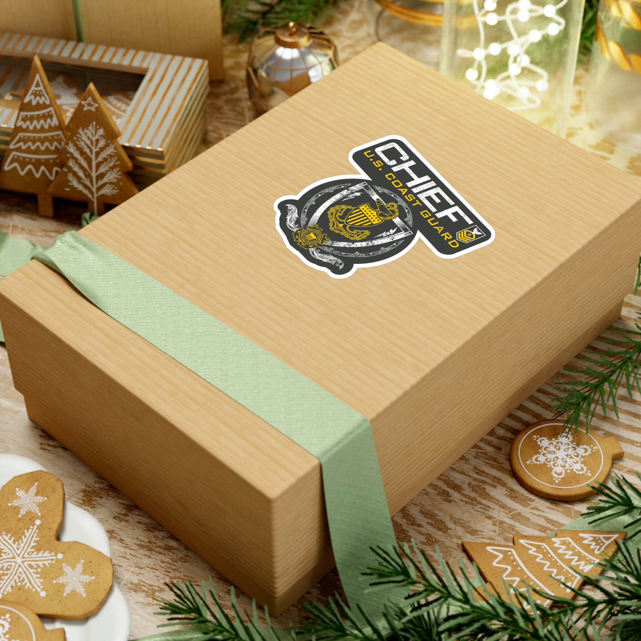 U.S. Coast Guard Chief (CPO) Kiss-cut Sticker, Coast Guard, USCG Vinyl ...