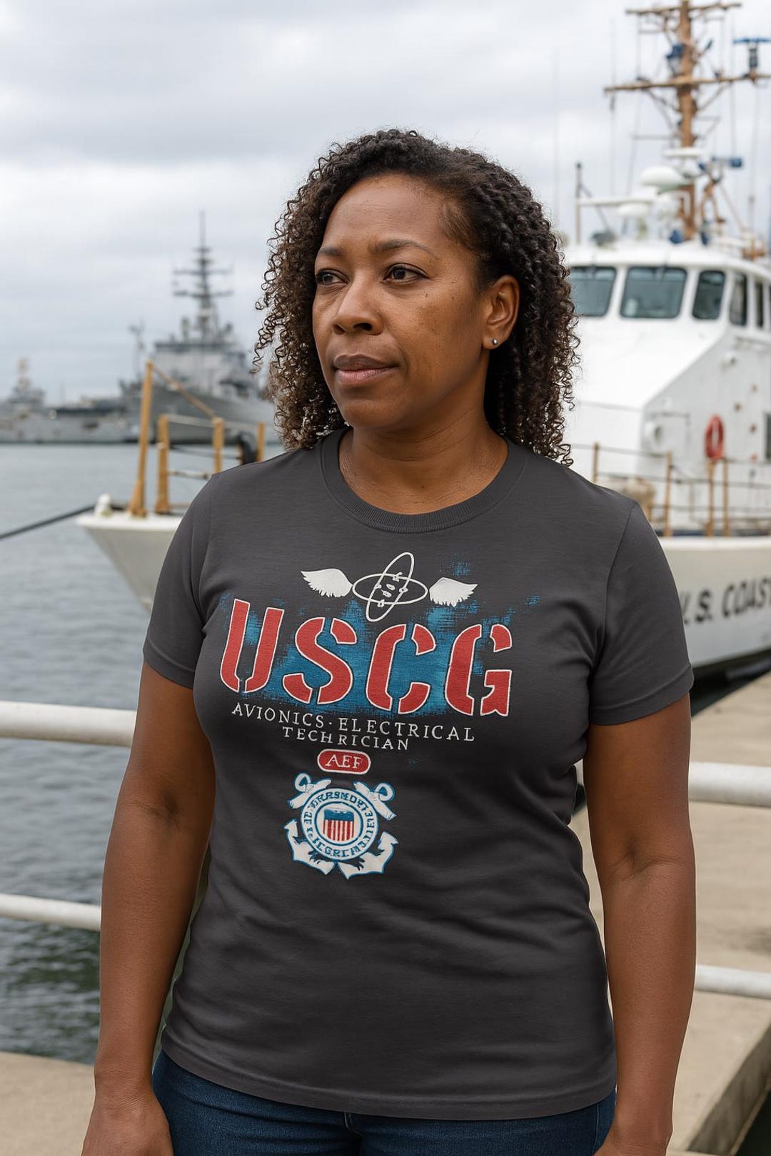 US Coast Guard Avionics Electrical Technician (AET) Unisex Soft T-shirt ...