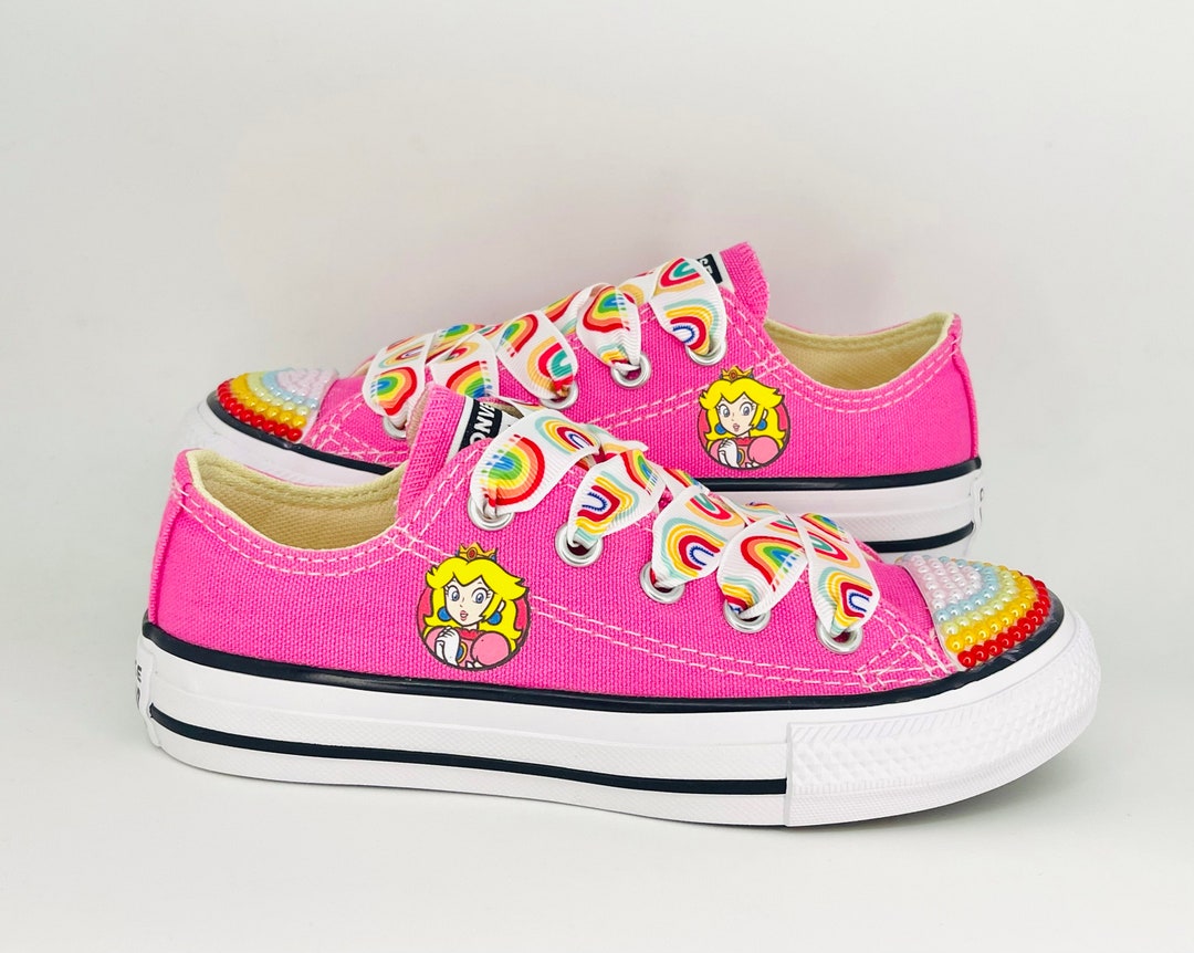 Rainbow Princess Peach Shoes - Etsy