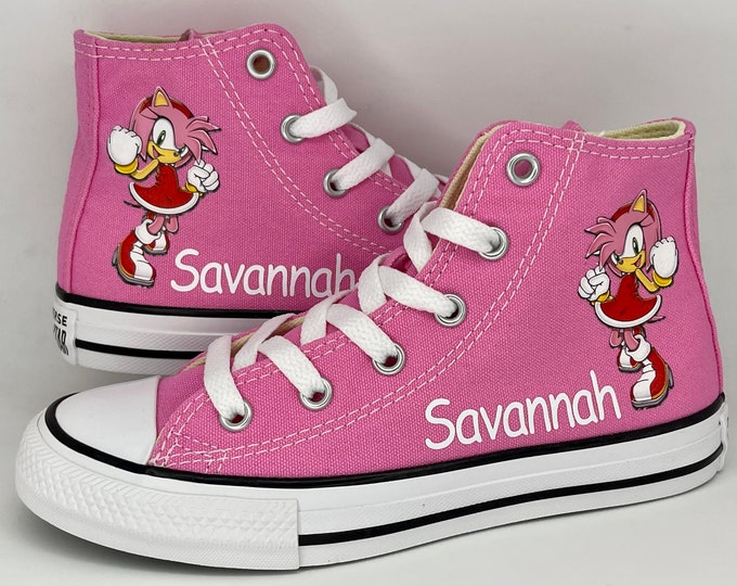 Personalized Amy Rose Shoes, Toddle Shoe, Kid Shoe, Adult Shoe - Etsy