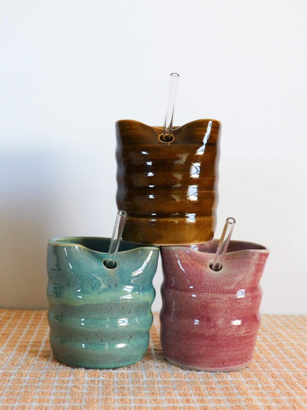 Handmade Ceramic Straw Tumbler Handmade Pottery Small Batch Ceramics - Etsy