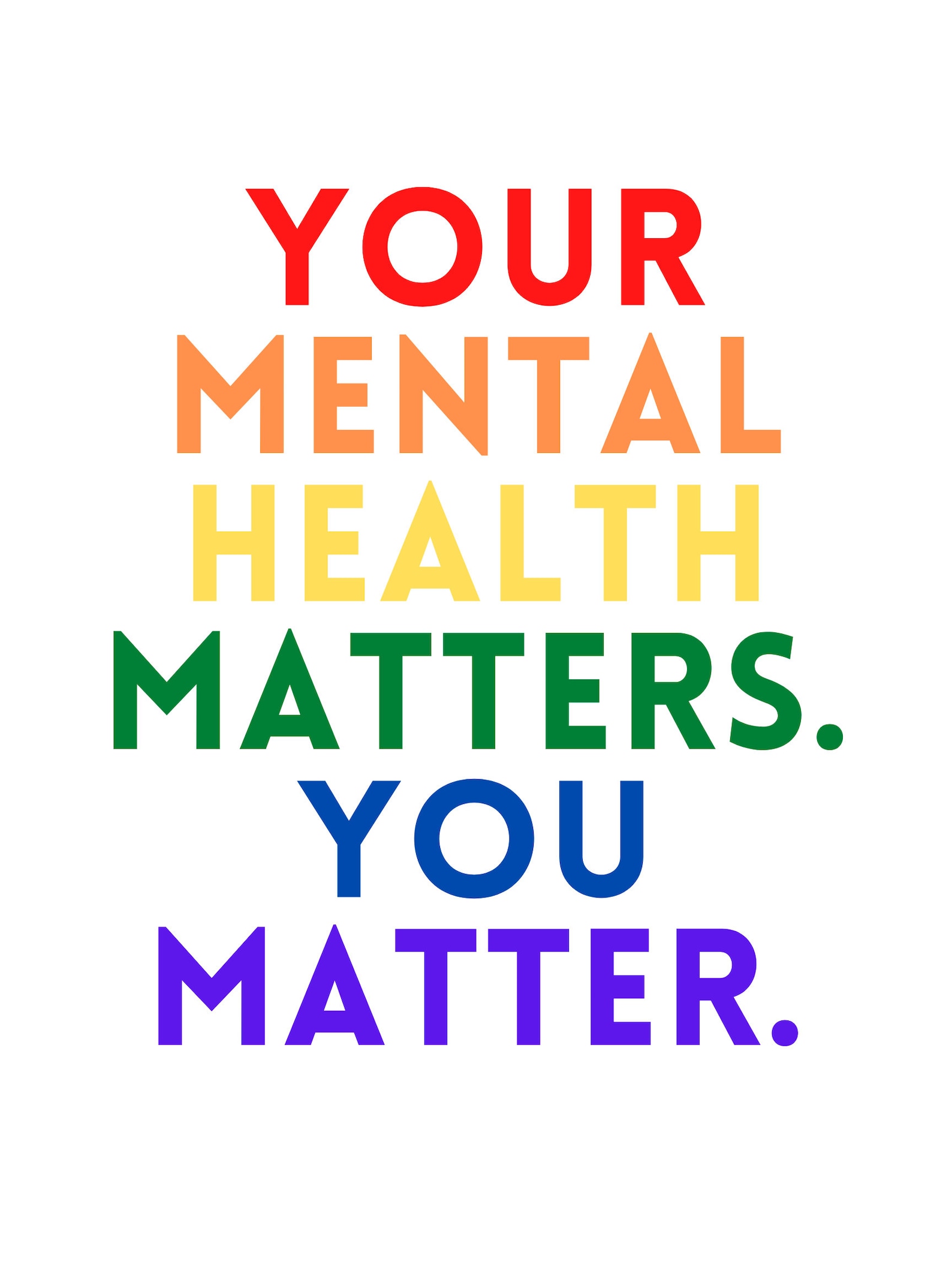 Your Mental Health Matters. You Matter. Wall Art, Digital, Printable - Etsy