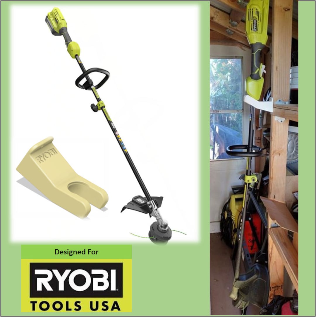 Wall Mount Ryobi 40V Trimmer Weed Wacker 3D Printed, W/ Mounting Screws ...