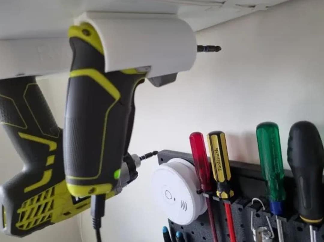Ryobi Screwdriver R4SDC Holder Wall Mount 3D Printed, W/ Mounting ...
