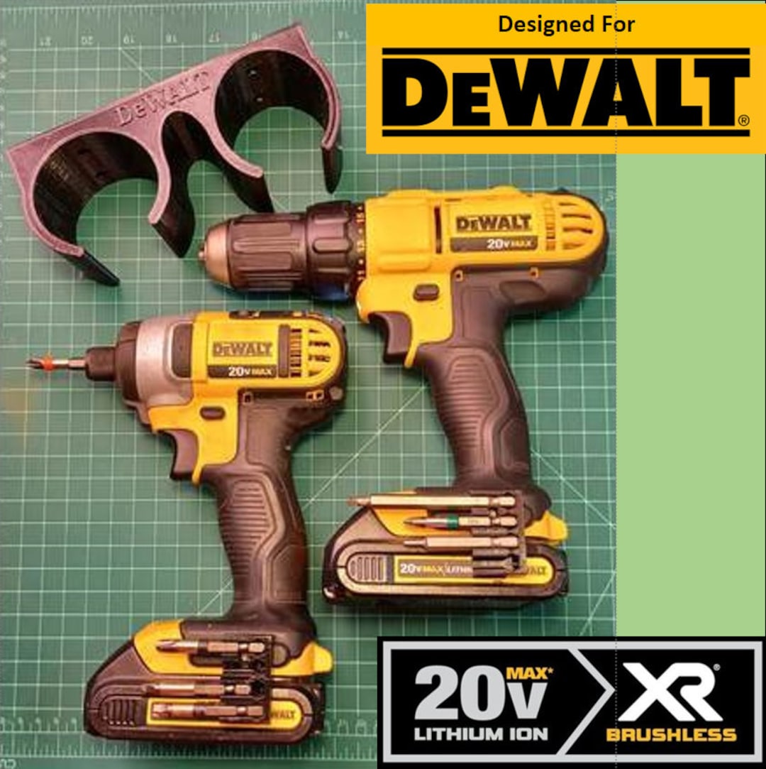 Dewalt Drill & Impact Driver Mount 3D Printed, W/ Mounting Screws - Etsy