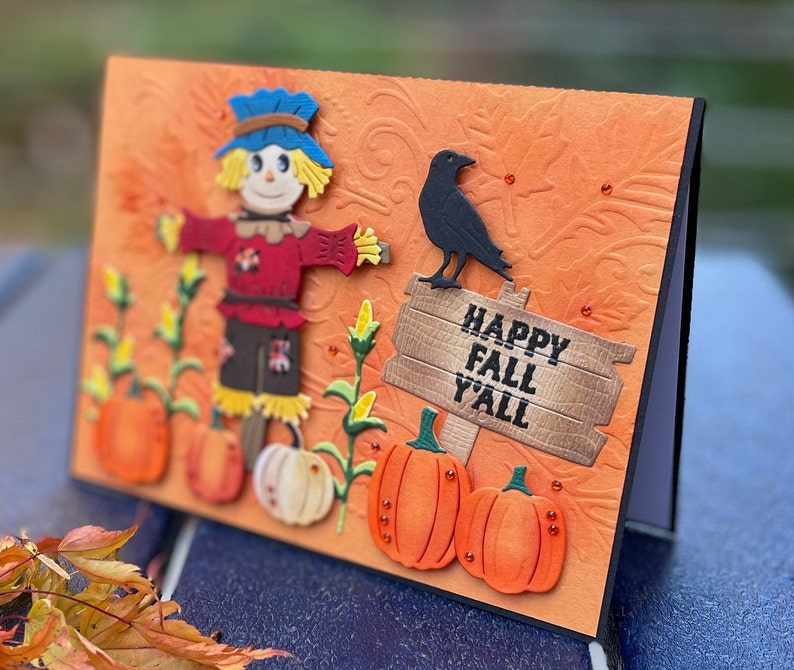 Autumn Card, Fall Card, Thanksgiving Card, Friendsgiving Card, Handmade ...