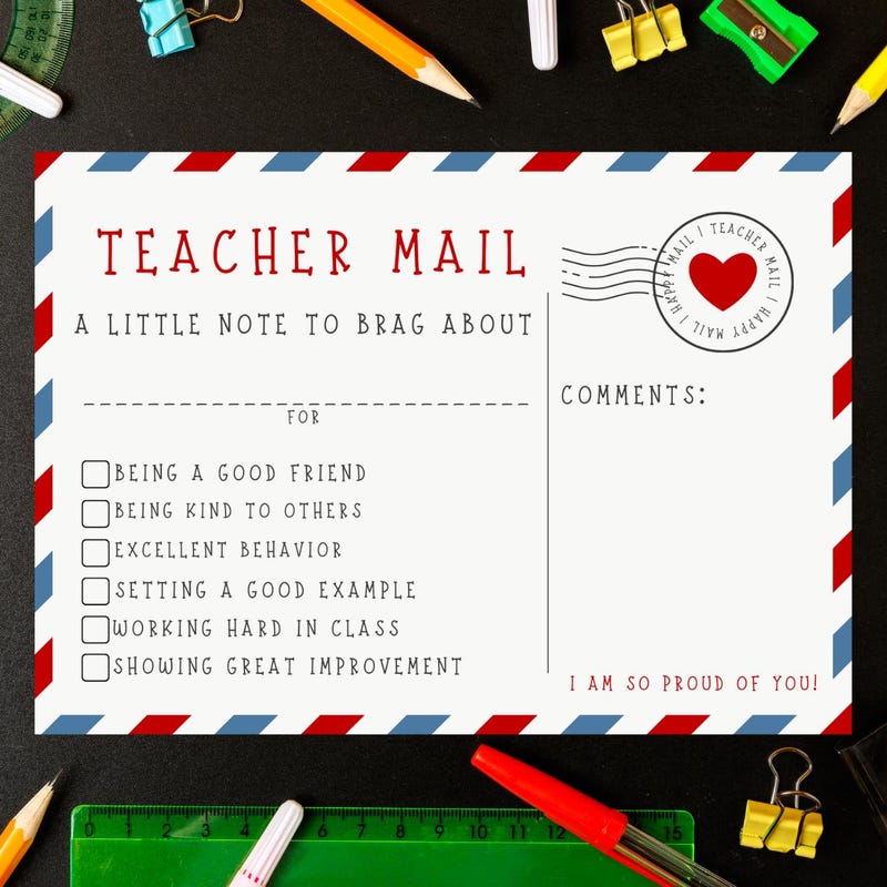 Teacher Happy Note Home - Etsy