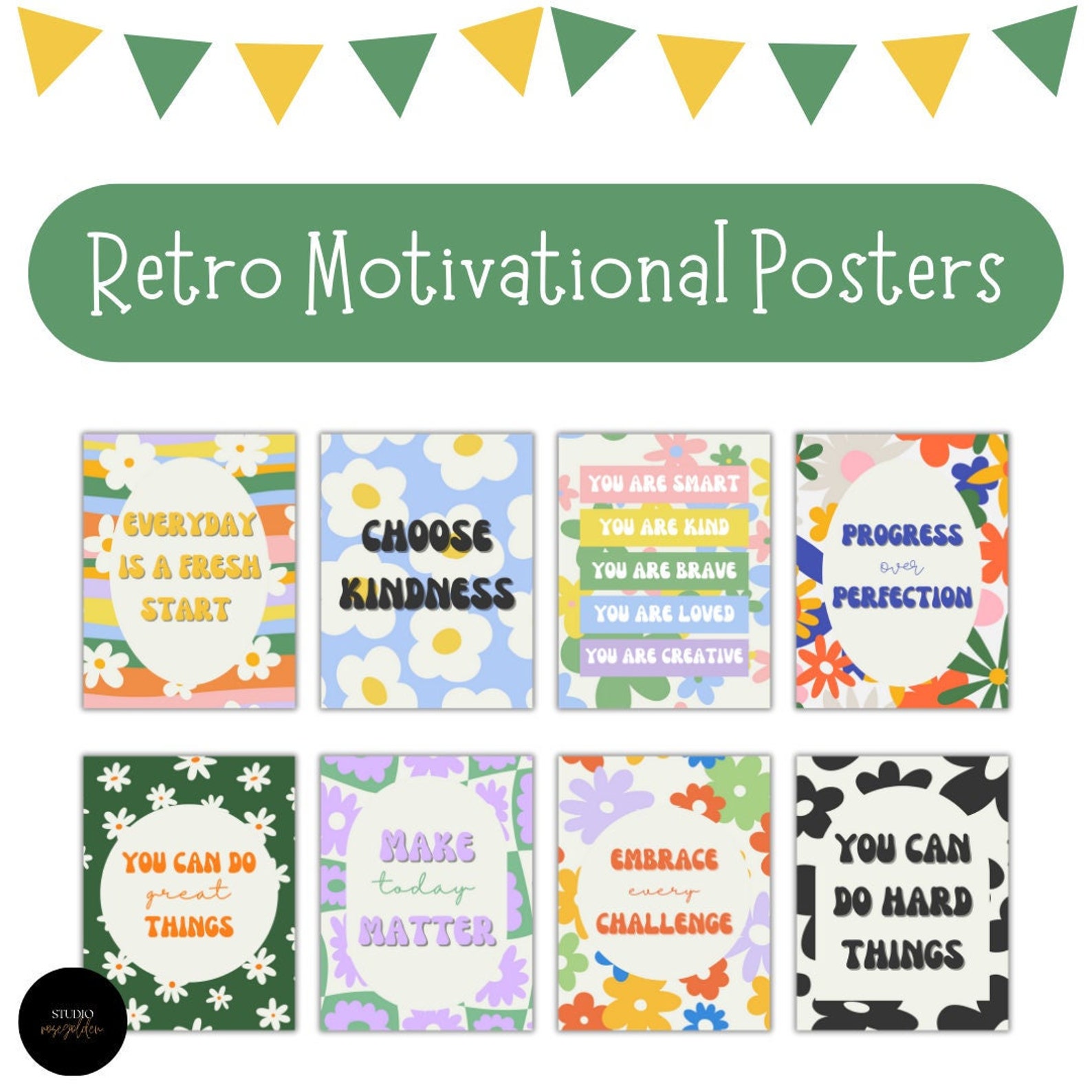 Retro Motivational Posters | Boho Motivational Posters | Retro ...