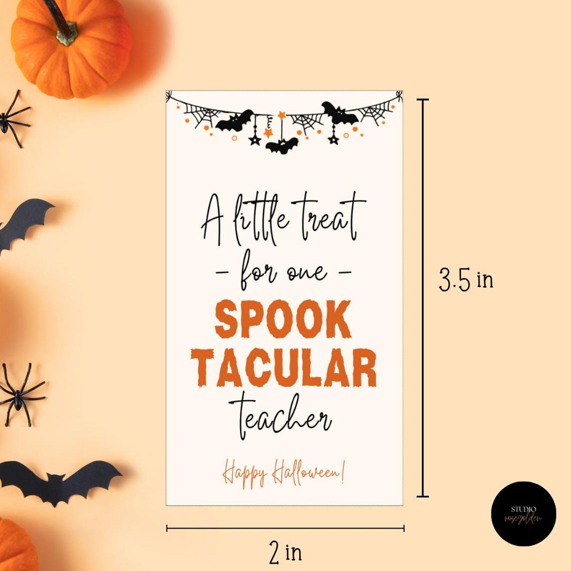 Spooktacular Teacher Tag Spooky Halloween Treats School Treat Tags ...