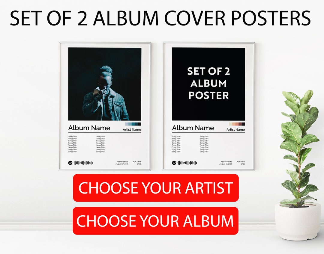 Album Cover Prints Set of 2 Album Cover Prints Album Cover - Etsy