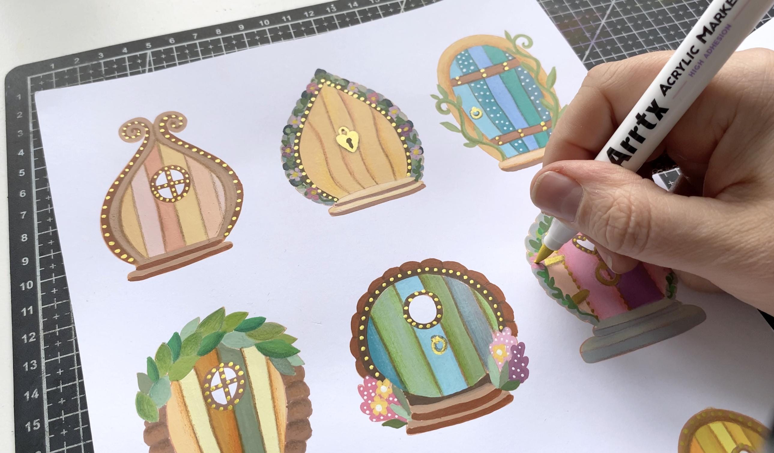 Whimsical Doors, Journal A4 Digital Printable Set Pdf X 2, Blanko ...