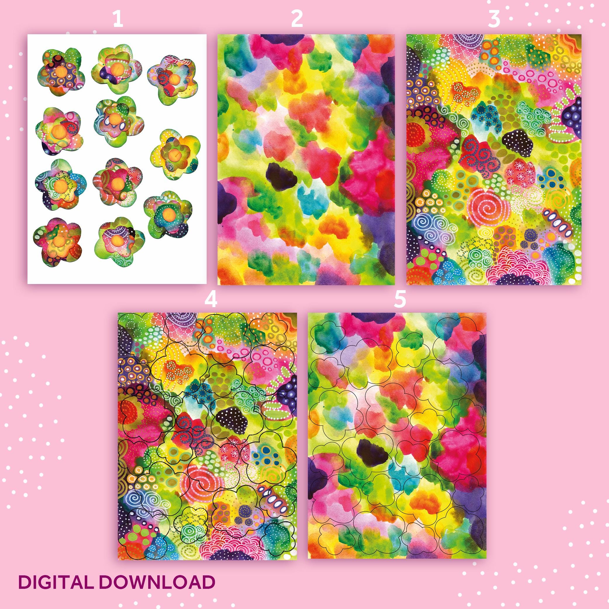 Gratitude Flowers, DIY & Ready-made Gratitude Flowers, Journal A4 ...