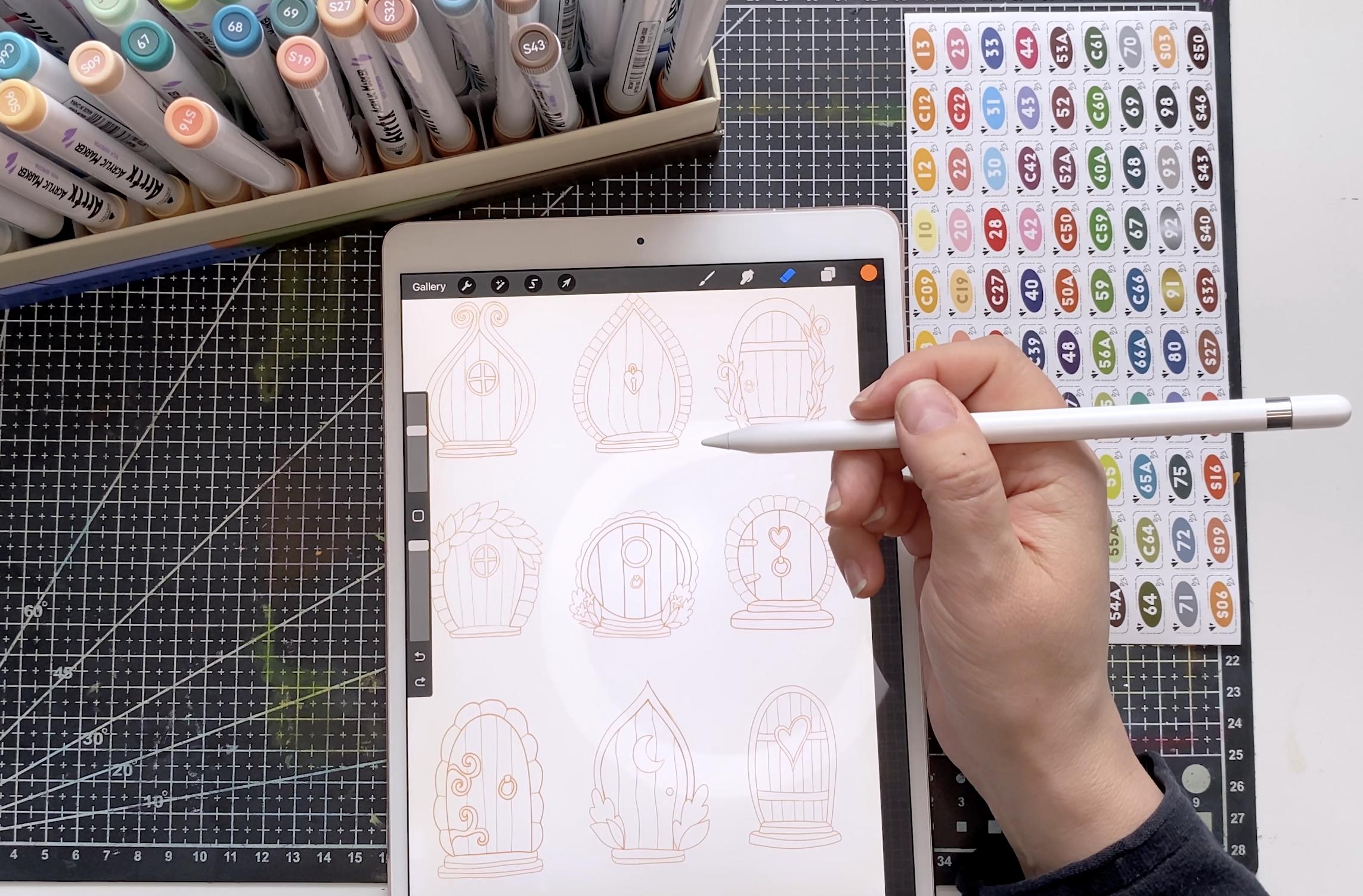 Whimsical Doors, Journal A4 Digital Printable Set Pdf X 2, Blanko ...