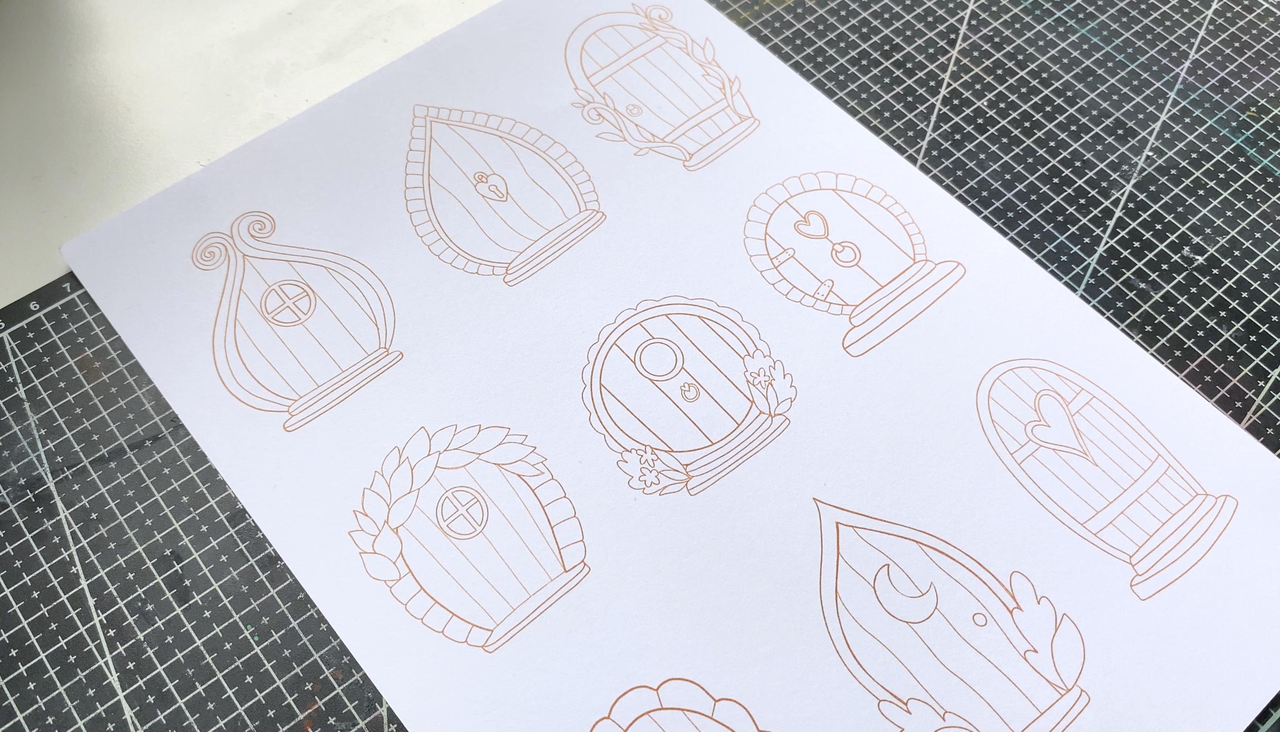 Whimsical Doors, Journal A4 Digital Printable Set Pdf X 2, Blanko ...