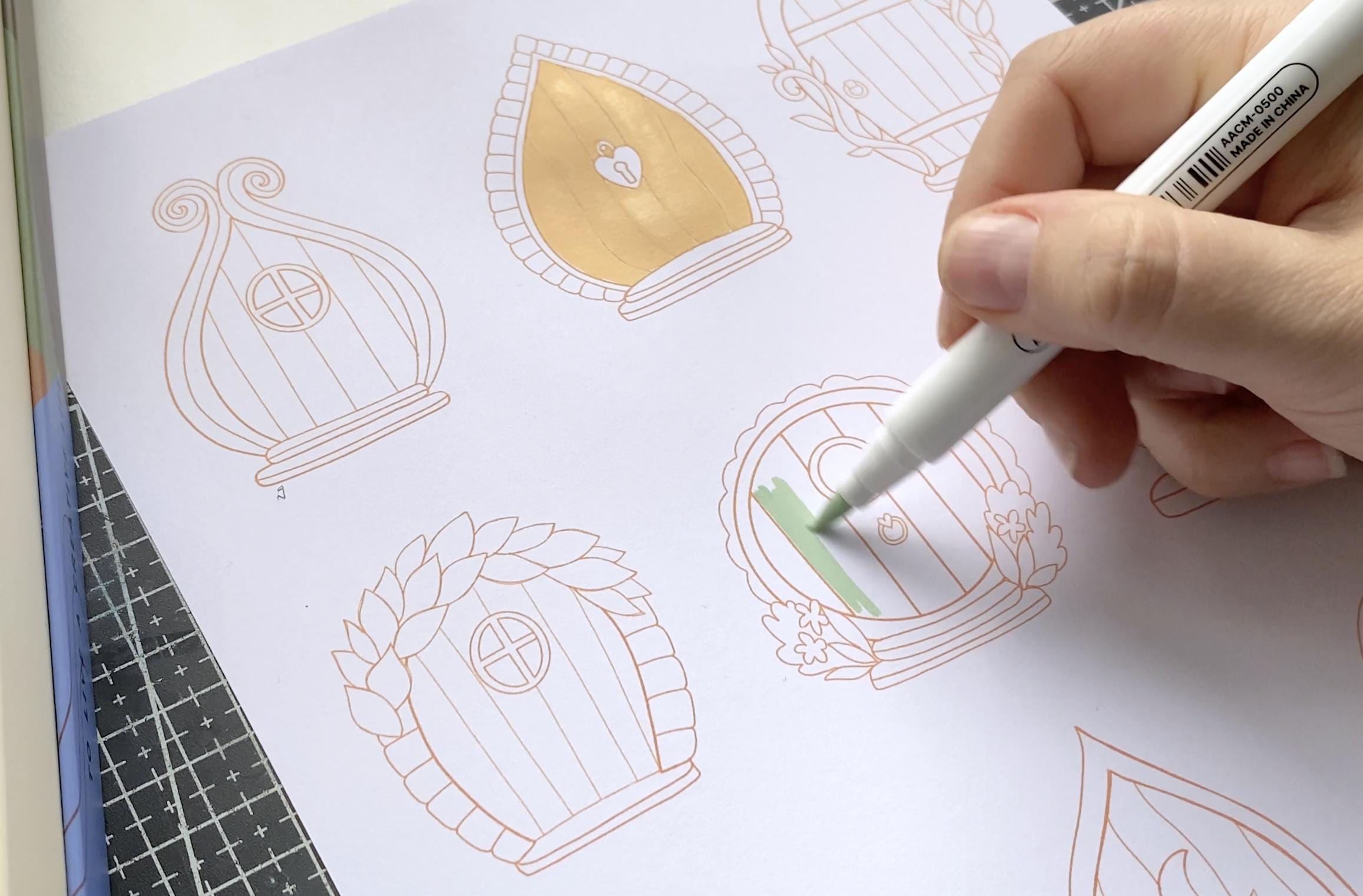 Whimsical Doors, Journal A4 Digital Printable Set Pdf X 2, Blanko ...