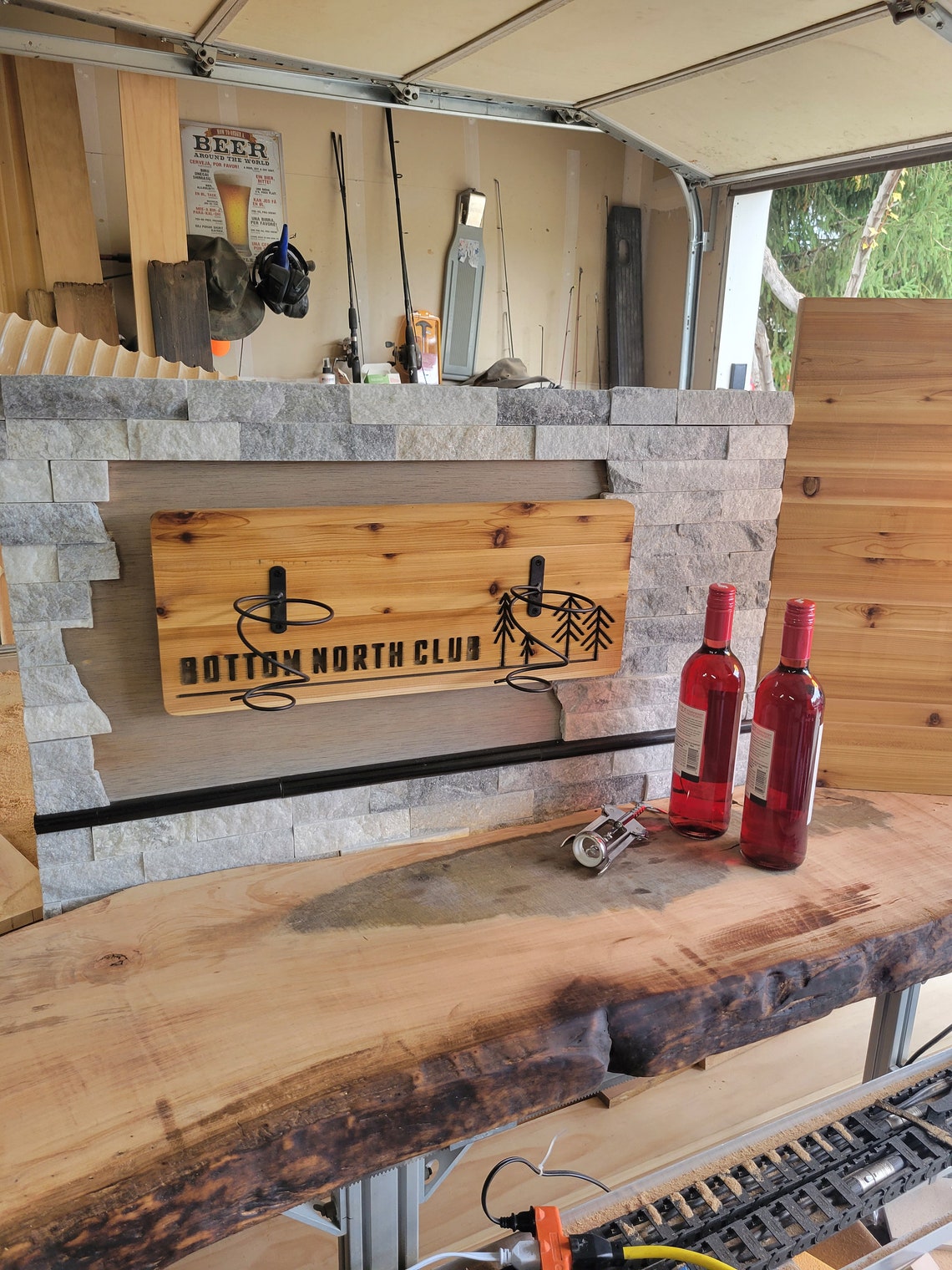 Double Bottle Cedar Wine Rack - Etsy