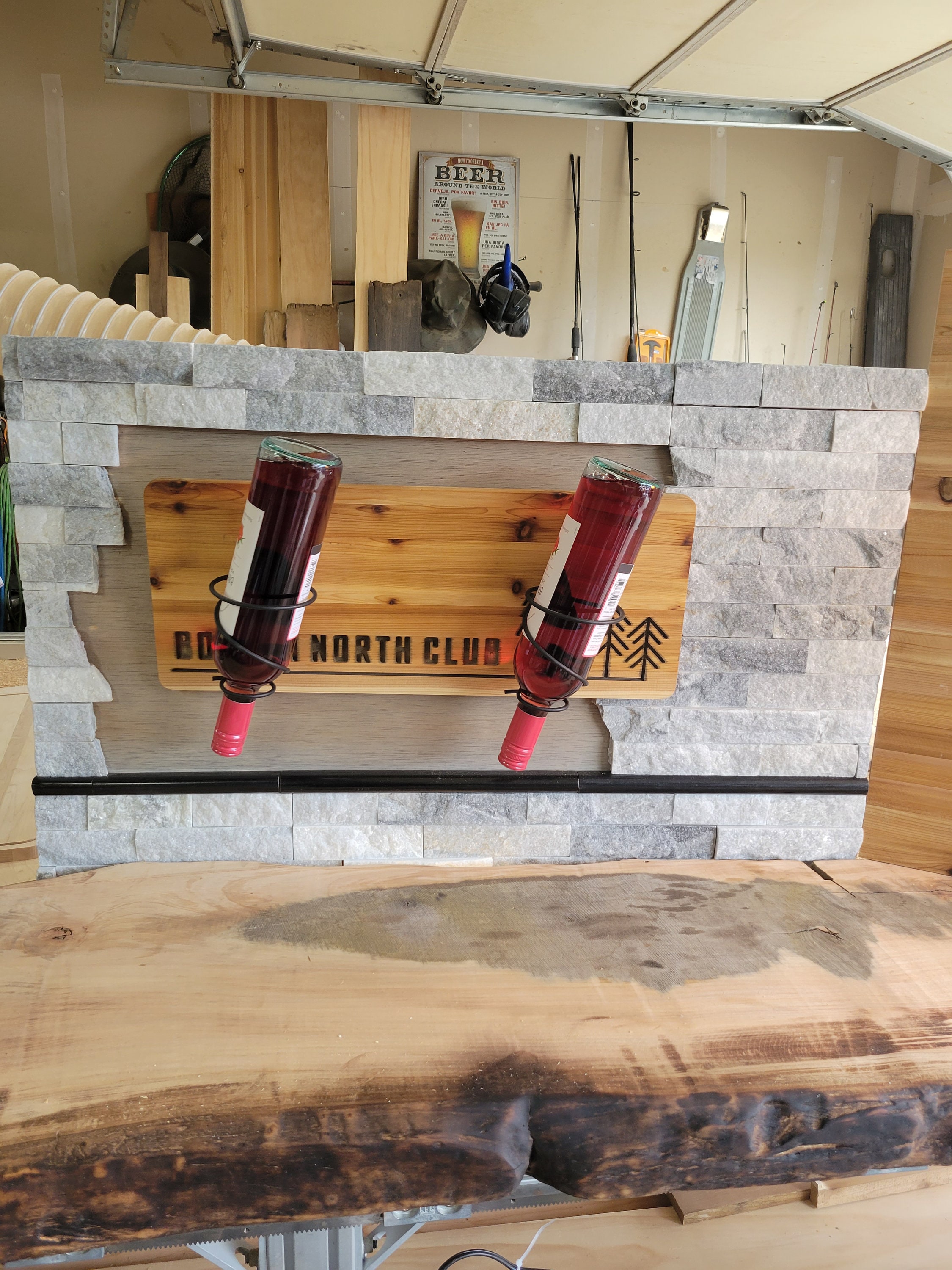 Double Bottle Cedar Wine Rack - Etsy
