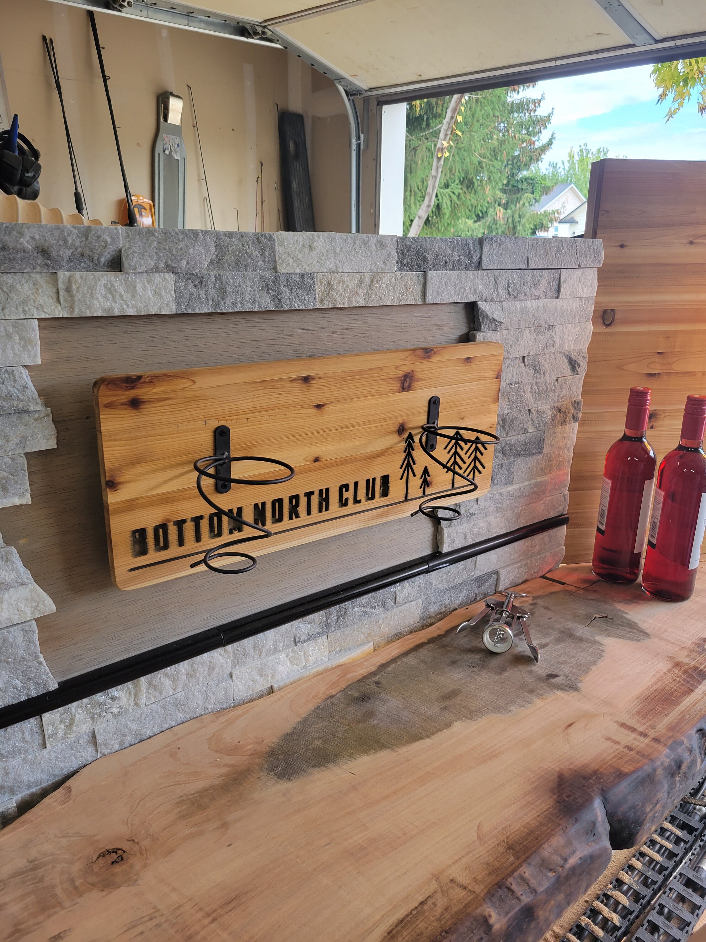 Double Bottle Cedar Wine Rack - Etsy