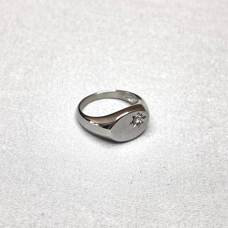 Gem Ring, Gem Signet Ring, Signet Ring, Silver Pinky Ring, Gem Stone ...