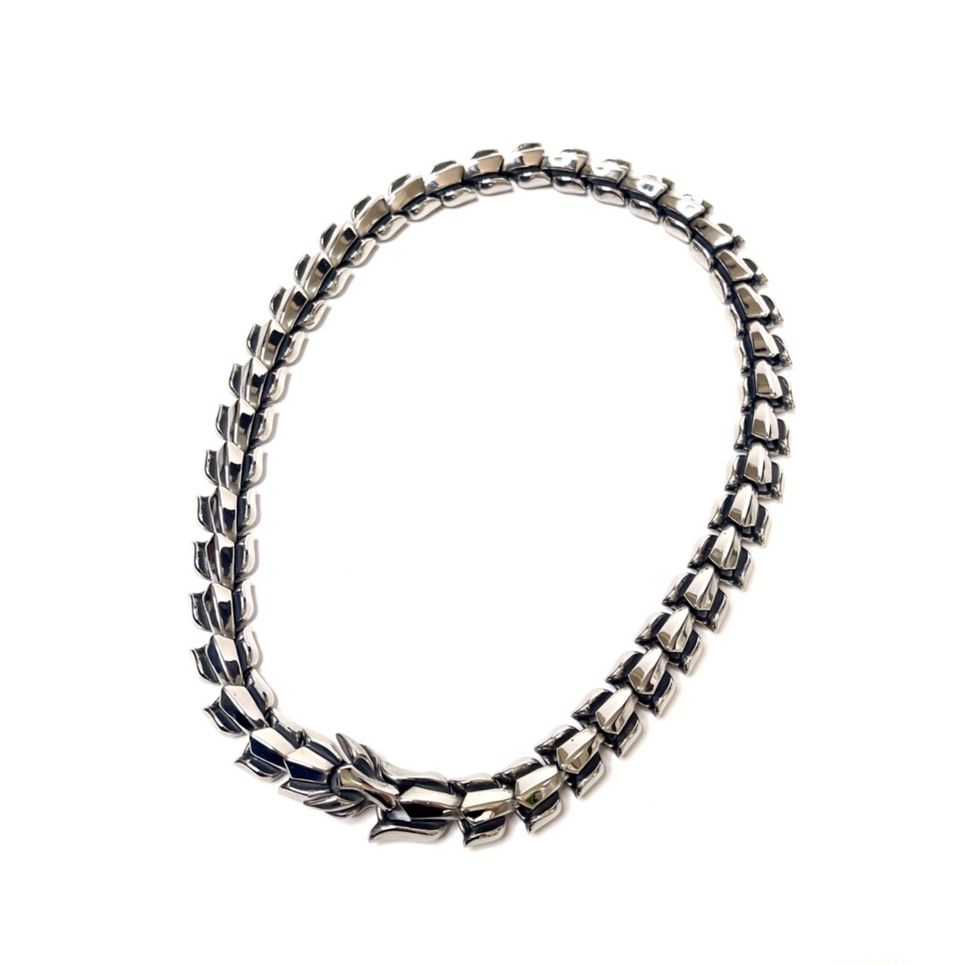 Bones Necklace Chain, Dragon Spine Chain, Spine Necklace, Chunky Silver ...
