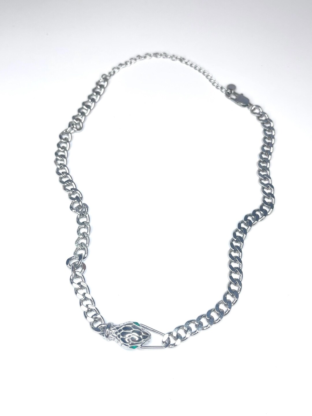 Serpent Necklace, Serpent Chain, Snake Chain, Snake Necklace, Silver ...