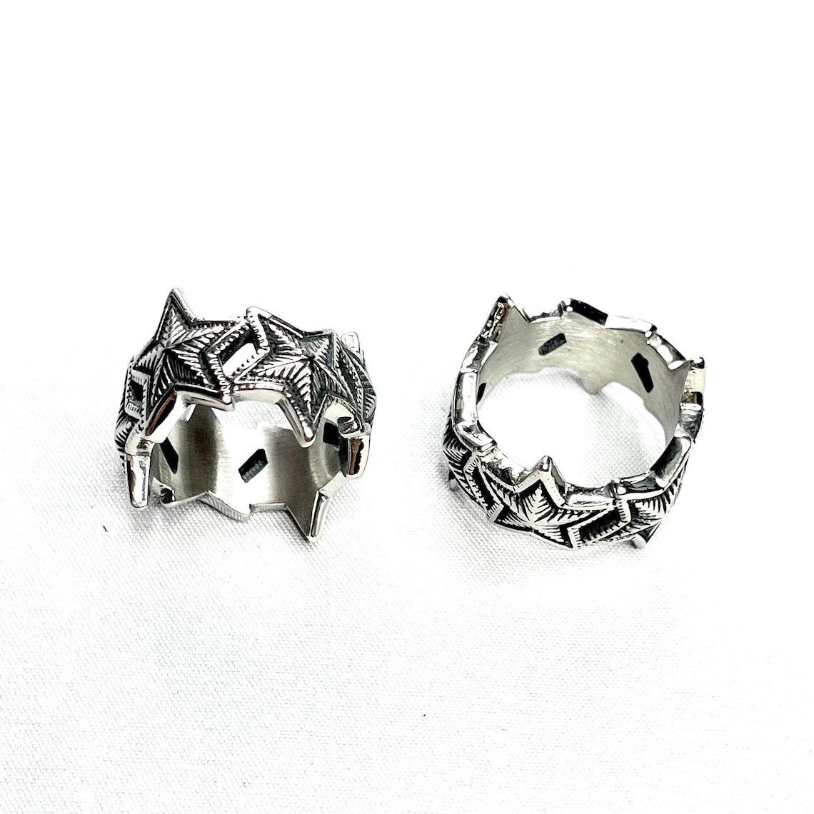 Star Band Ring, Chunky Star Ring, Silver Star Ring, Star Ring, Gothic Star Ring, Gothic Rings ...