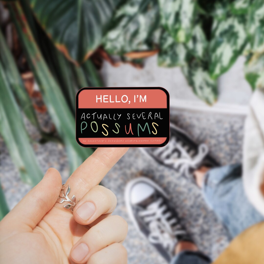 Hello Im Actually Several Possums Sticker, Funny, Great for Gifts - Etsy