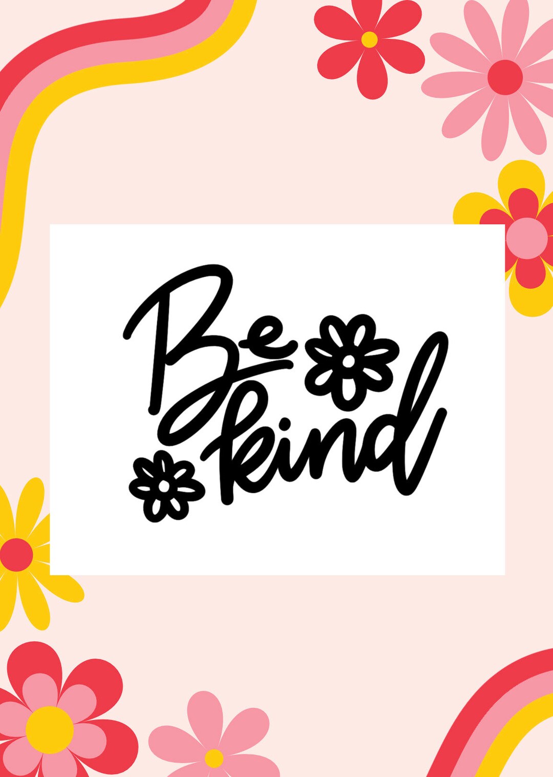 Be Kind, Flowers, Decal, Car Decal, Laptop Decal, Mental Health Matters ...