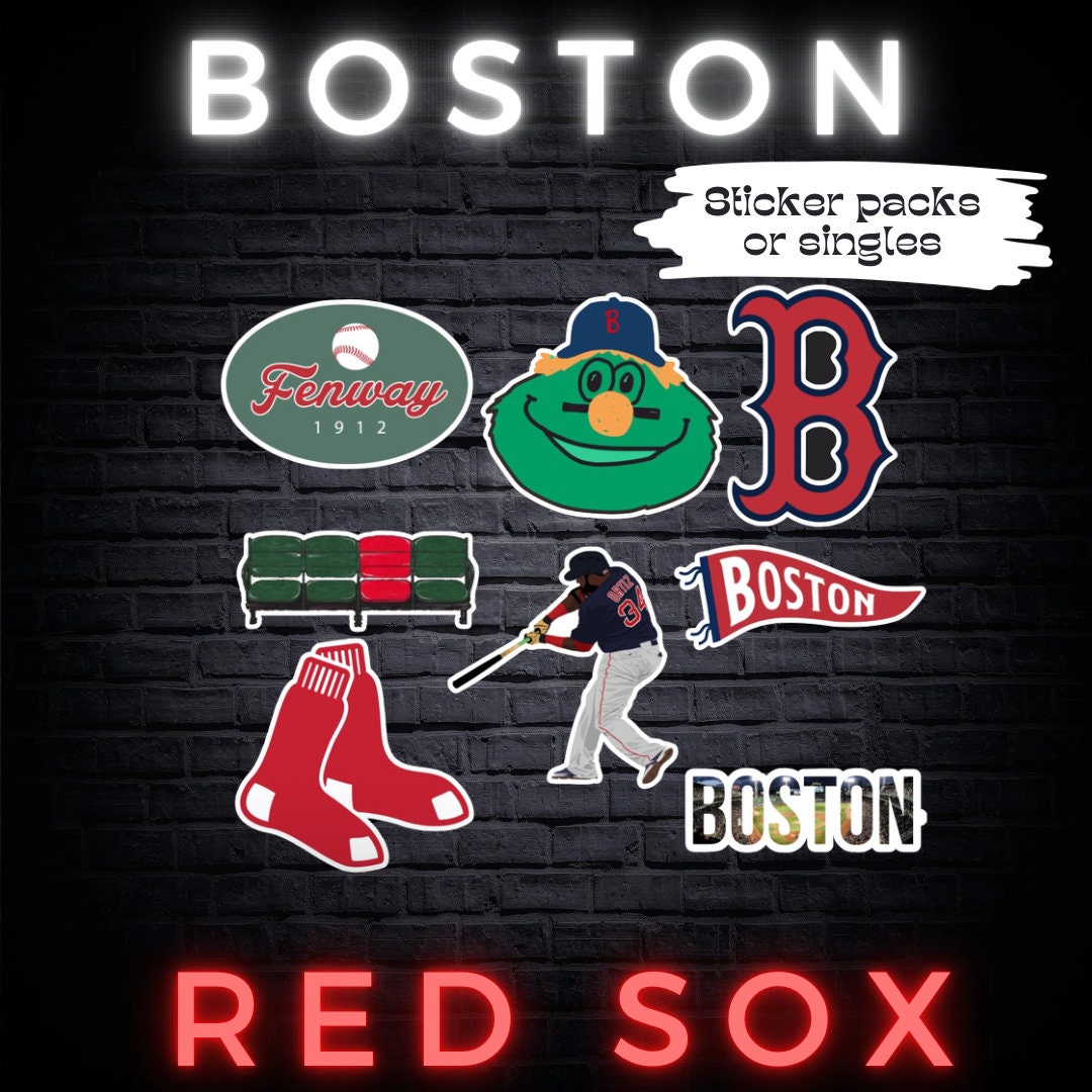 Boston Red Sox Sticker, Red Sox Sticker Packs, 8 Pc, - Etsy
