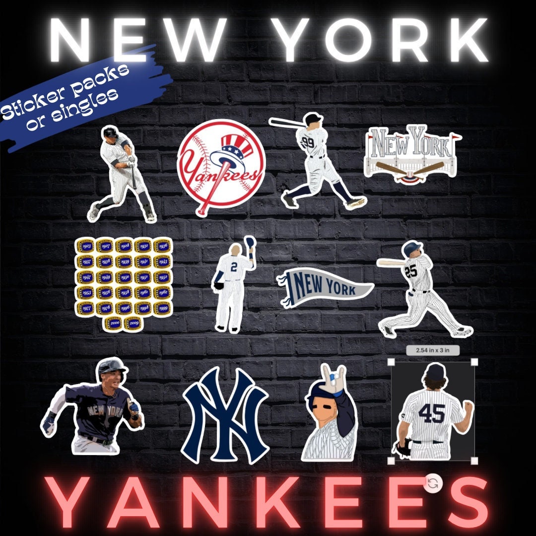 NY Yankees Sticker, Yankees Sticker Packs, Gerrit Cole, Gleyber Torres ...