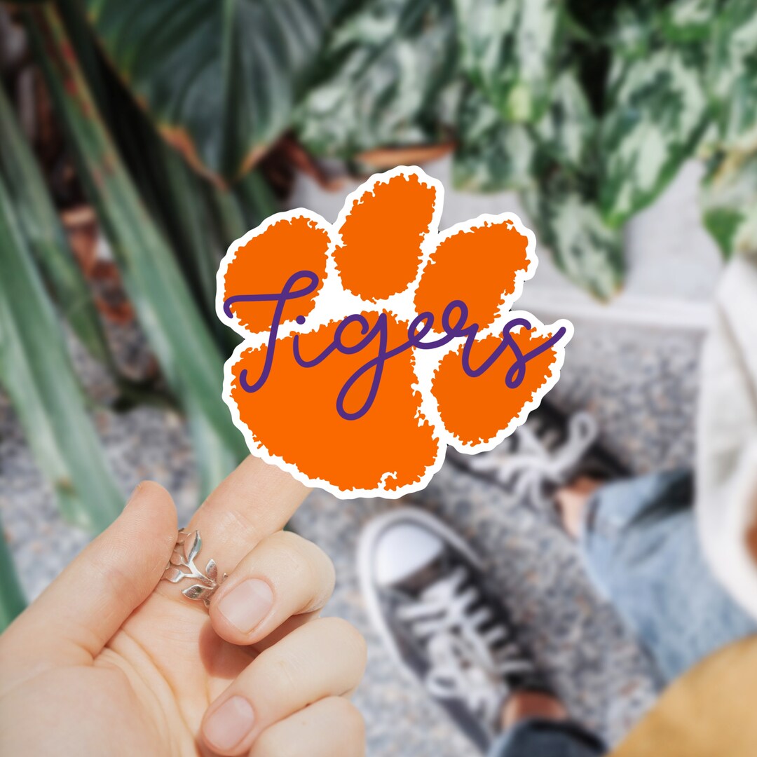 Clemson Sticker Tigers Tiger Paw Waterproof Sticker Clemson University ...