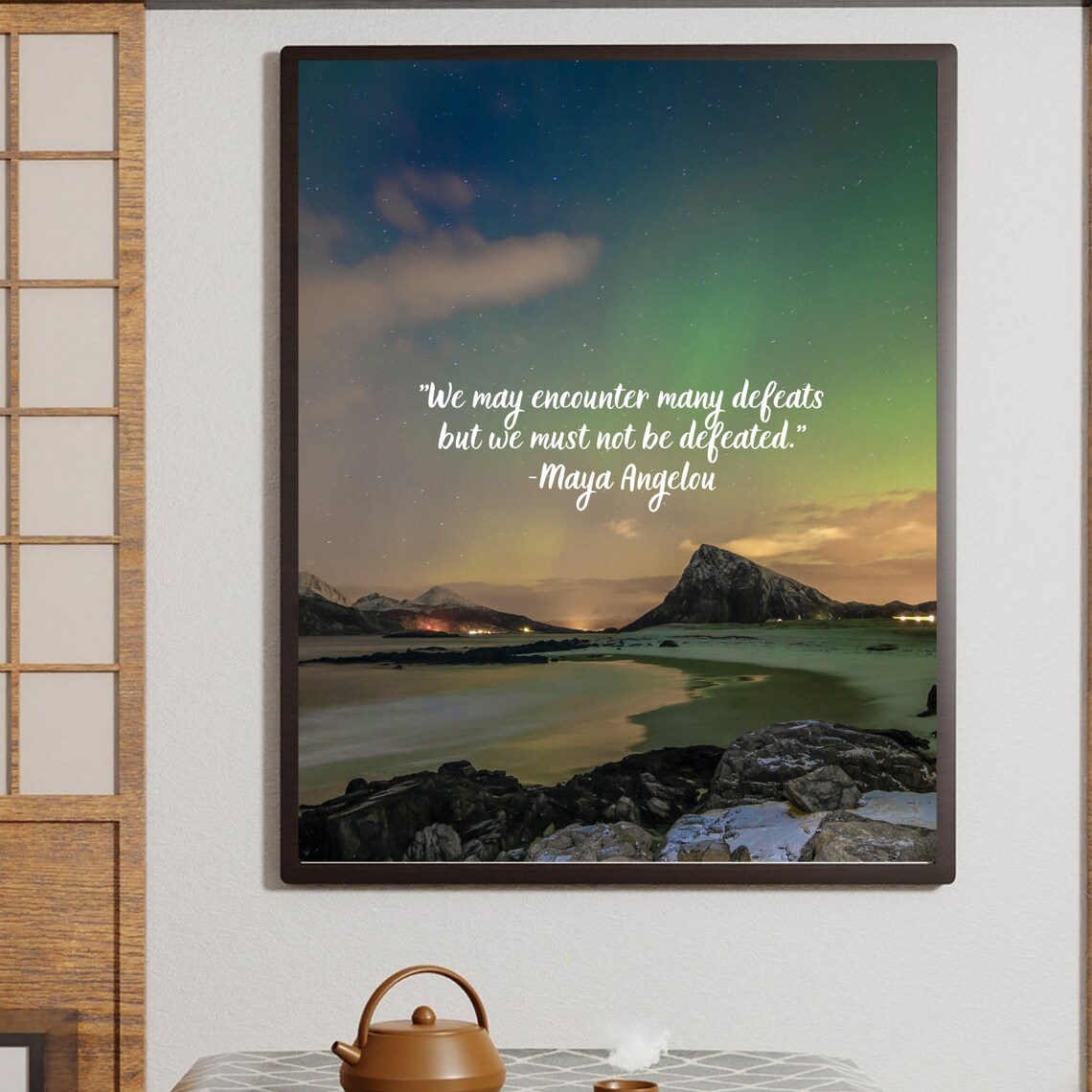 MOTIVATIONAL Quote, MAYO ANGELOU Poster, Inspirational Digital Print ...