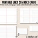 Printable 3x5 Index Cards, Lined Index Cards, Cornell Style Printable ...