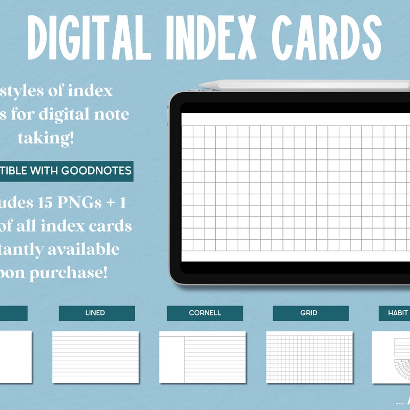 Index Card Template - Etsy