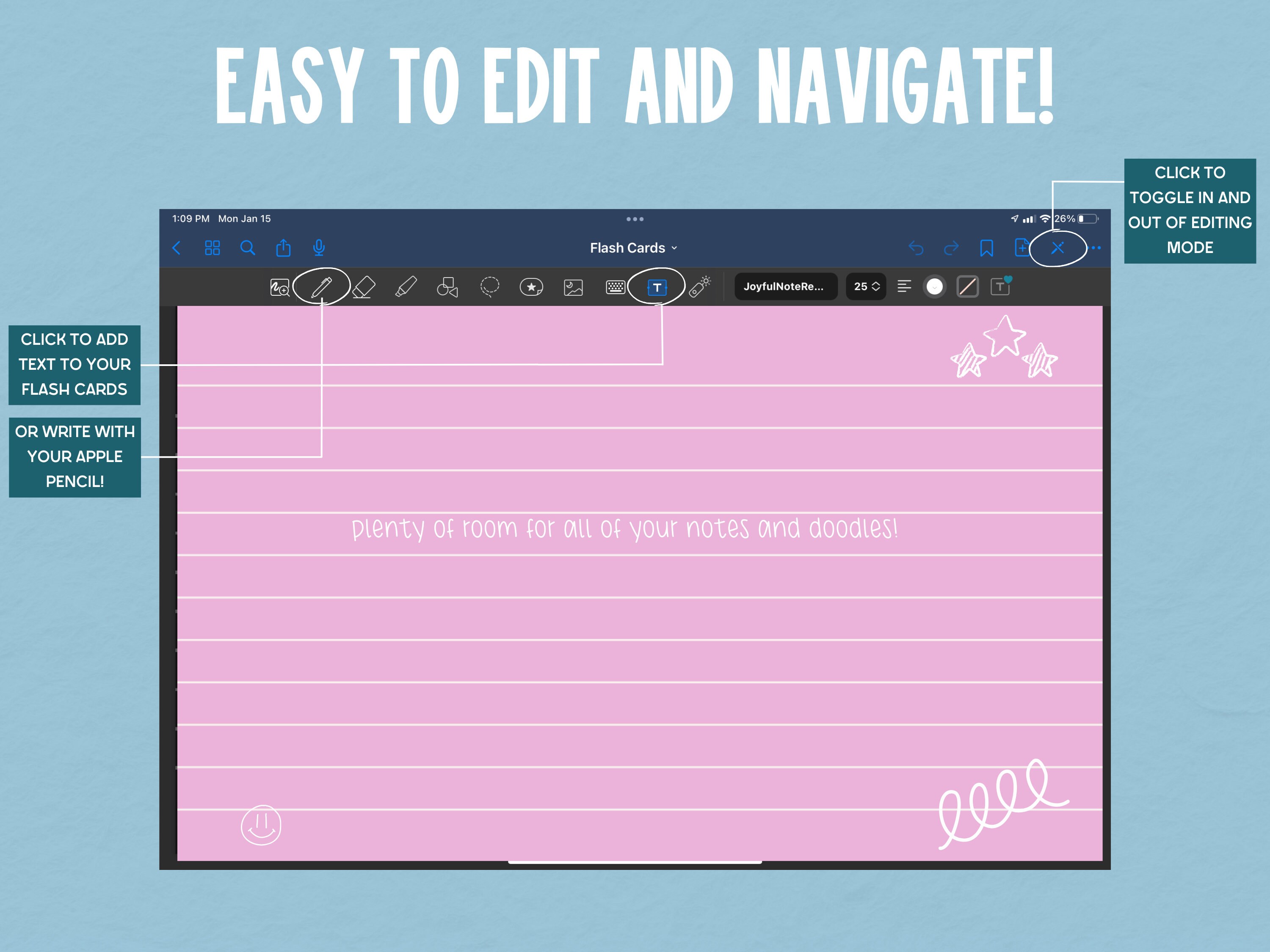 Pink Goodnotes Index Cards, Digital Index Cards: Lined Index Cards ...