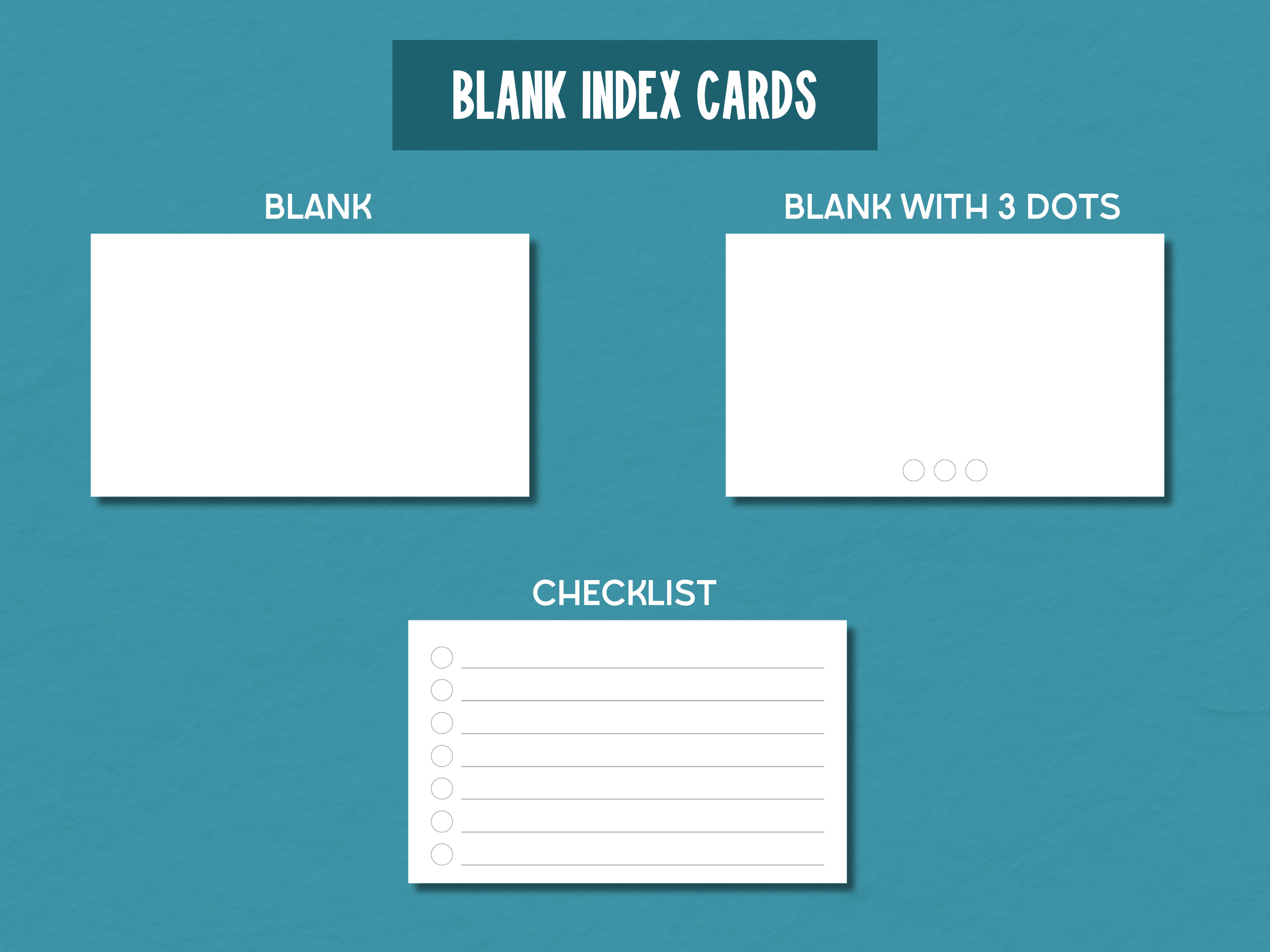 White Goodnotes Index Cards, Digital Index Cards: Lined Index Cards ...