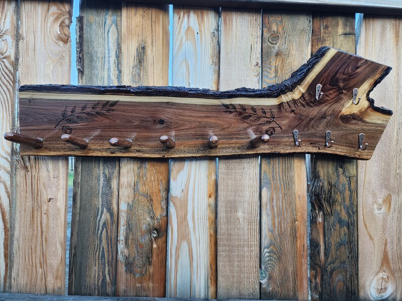 Black Walnut Coat Rack - Etsy