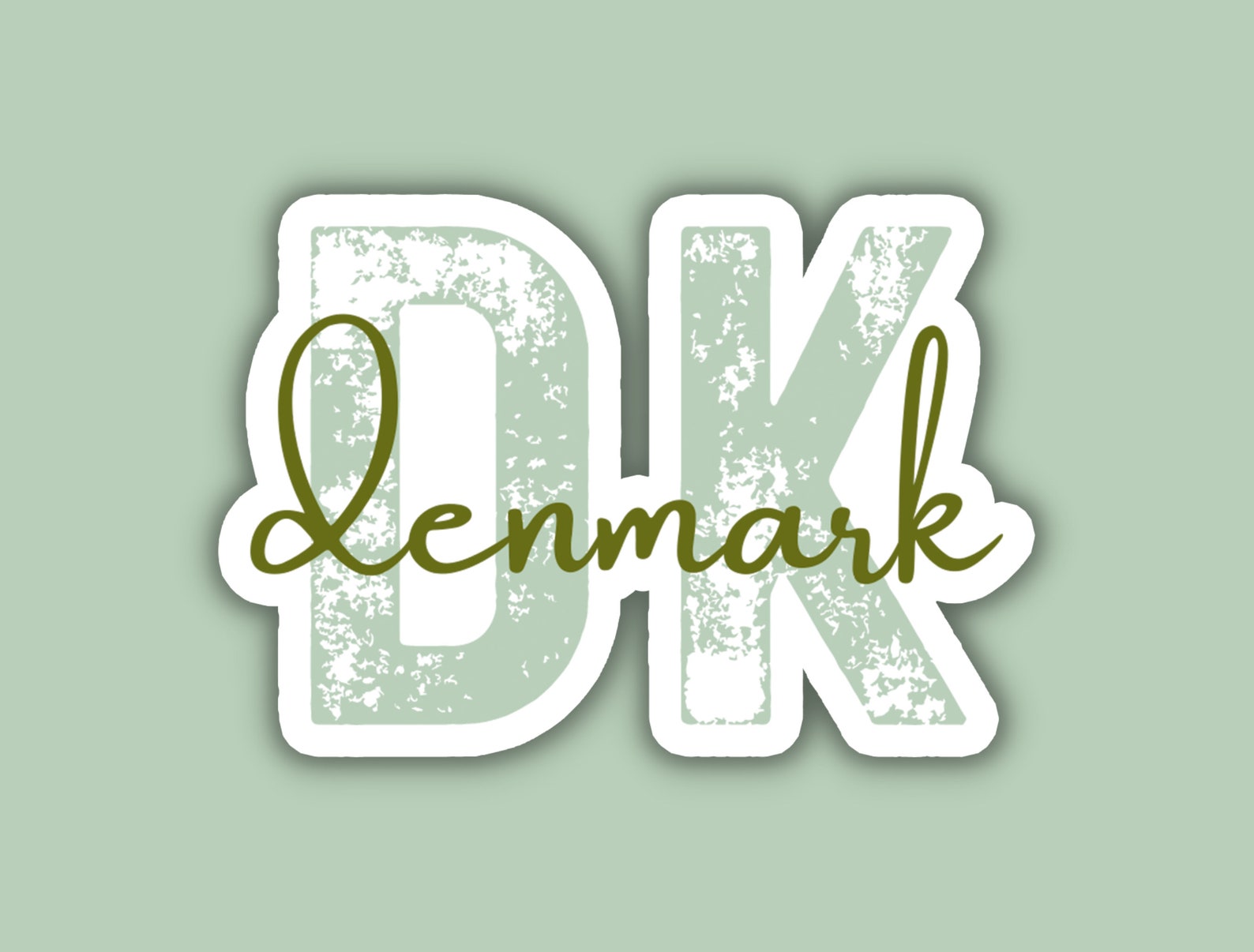 Denmark Travel Sticker, Multiple Colors, DK Country Code, Vinyl Laptop ...