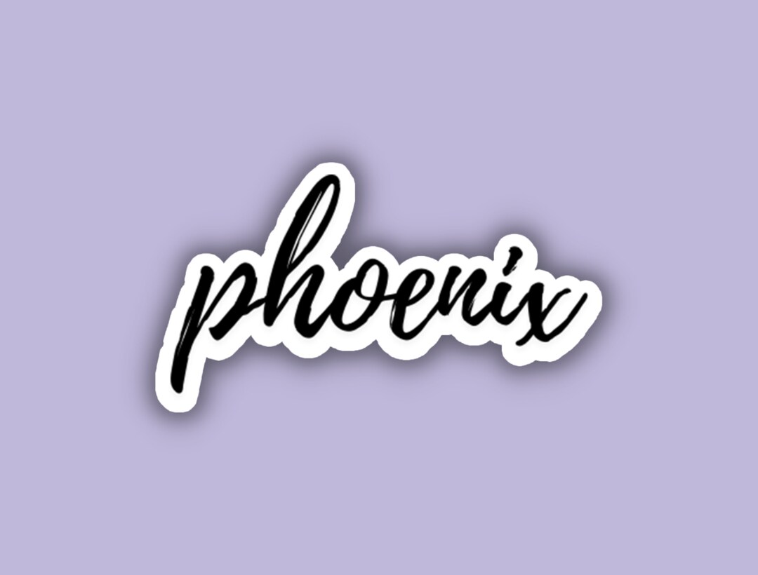 Phoenix Cursive Travel Sticker Vinyl Laptop Water Bottle - Etsy