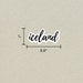 Iceland Cursive Travel Sticker, Vinyl Laptop Water Bottle Sticker ...