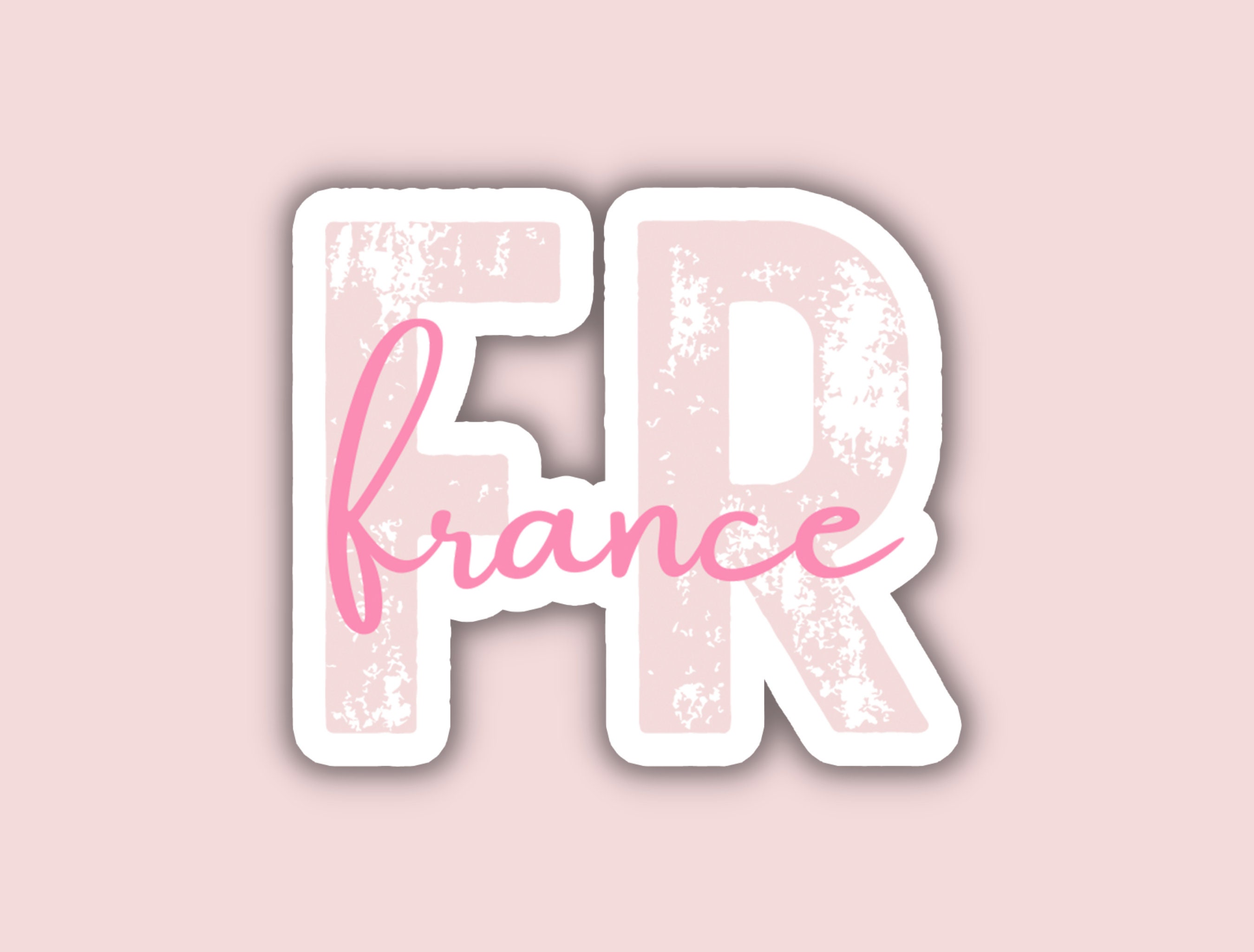 France Travel Sticker Multiple Colors FR Country Code Vinyl - Etsy