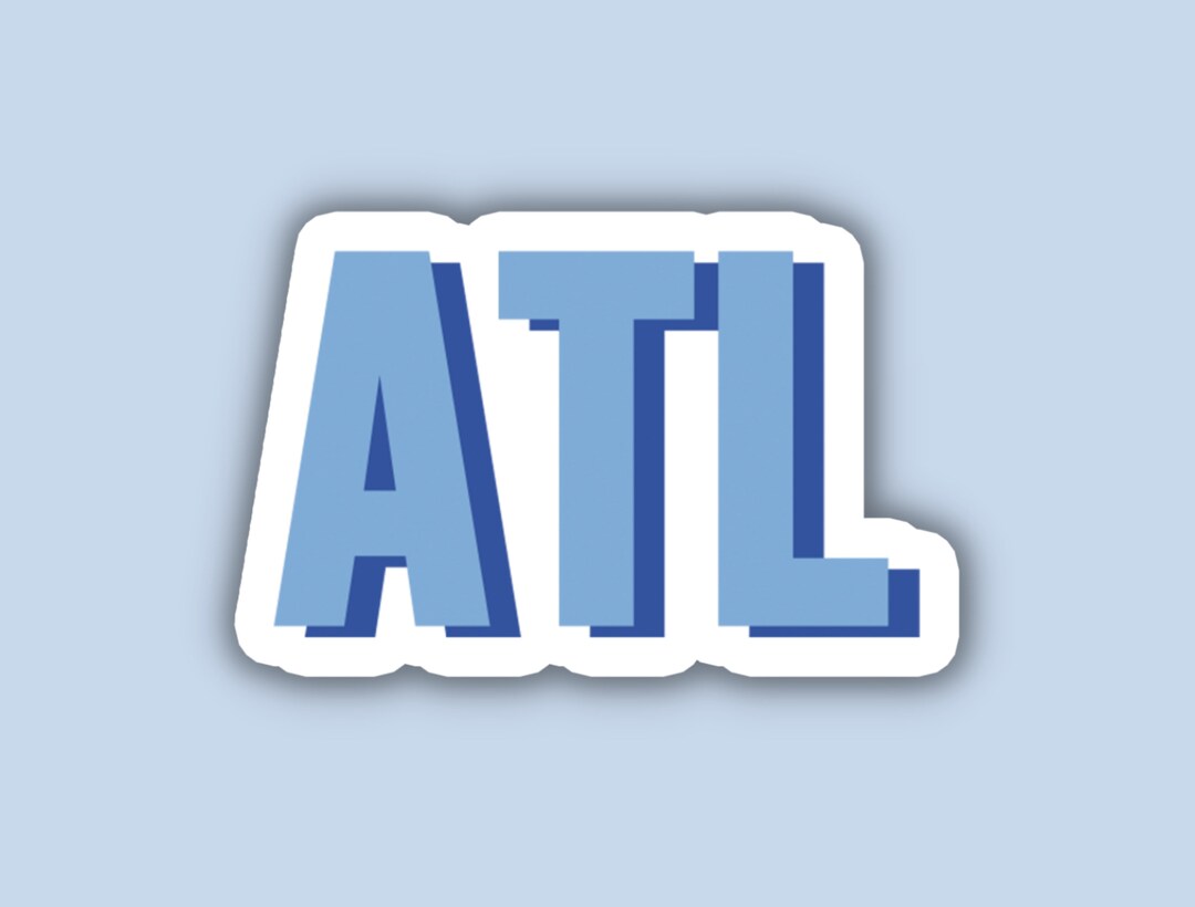 ATL Atlanta Georgia Double Layer Airport Code Sticker 3D - Etsy